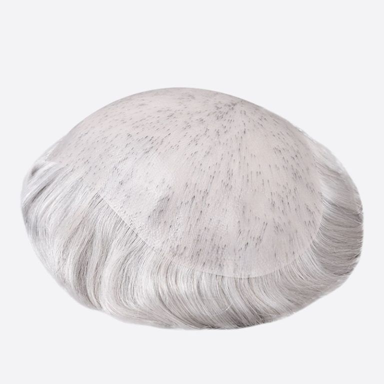 Men’s Grey Wig | Men's White Hair System | Bono Hair