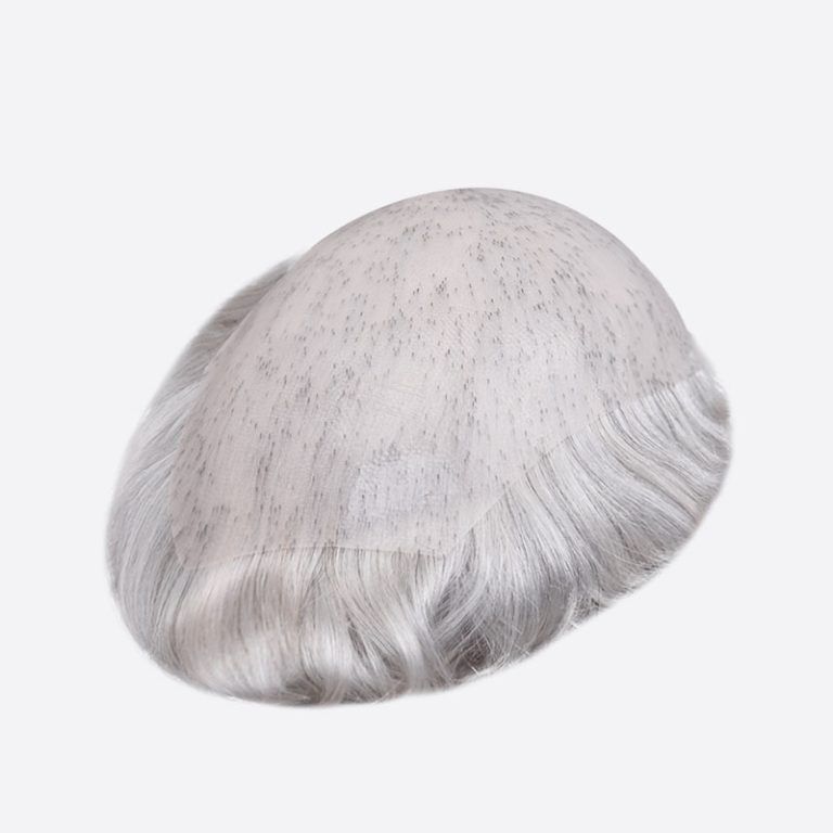 Men’s Grey Wig | Men's White Hair System | Bono Hair